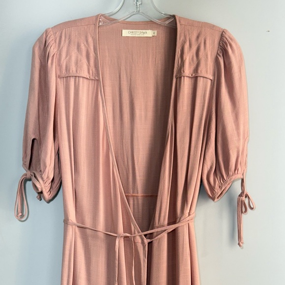 Christy Dawn | Dresses | Christy Dawn Augusta Wrap Dress Blush Puff ...